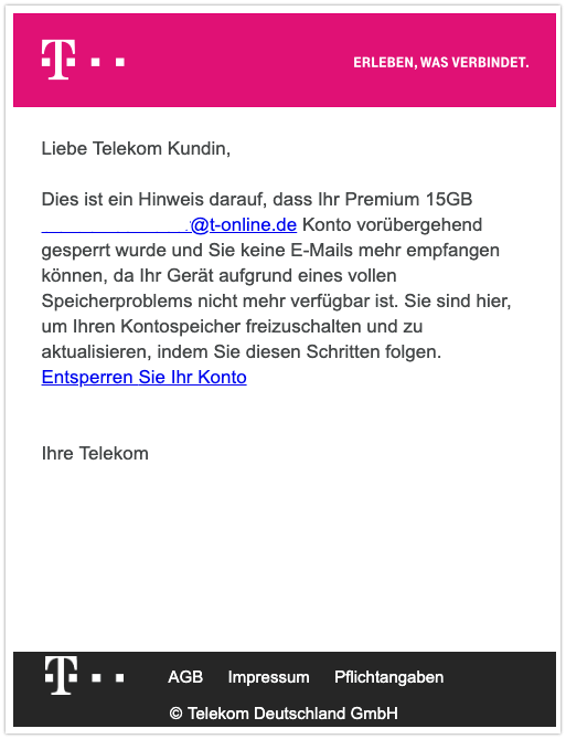 Telekom | T-Online | Phishing | Diese E-Mails sind Fake und Betrug