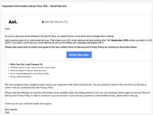 AOL Mail | Phishing / Spam | Aol Service | nicht Öffnen