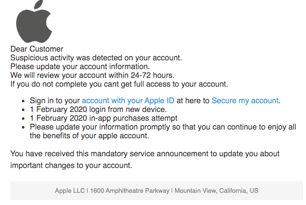 Apple-Phishing aktuell: Diese Spam-Mails stehlen Ihre Daten der Apple ID