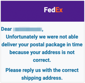 Vorsicht Phishing: FedEx Spam Mail "ANWEISUNGEN BEFOLGEN..."