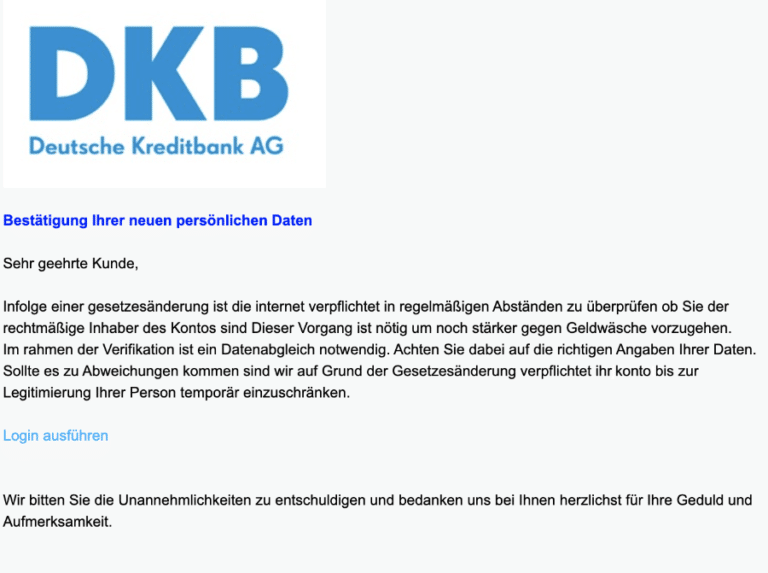 Deutsche Kreditbank DKB: Diese Phishing-Mails sind gerade im Umlauf