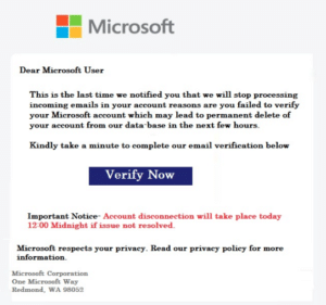 Phishing-Mails im Namen von Microsoft - Vorsicht Spam: Email Update